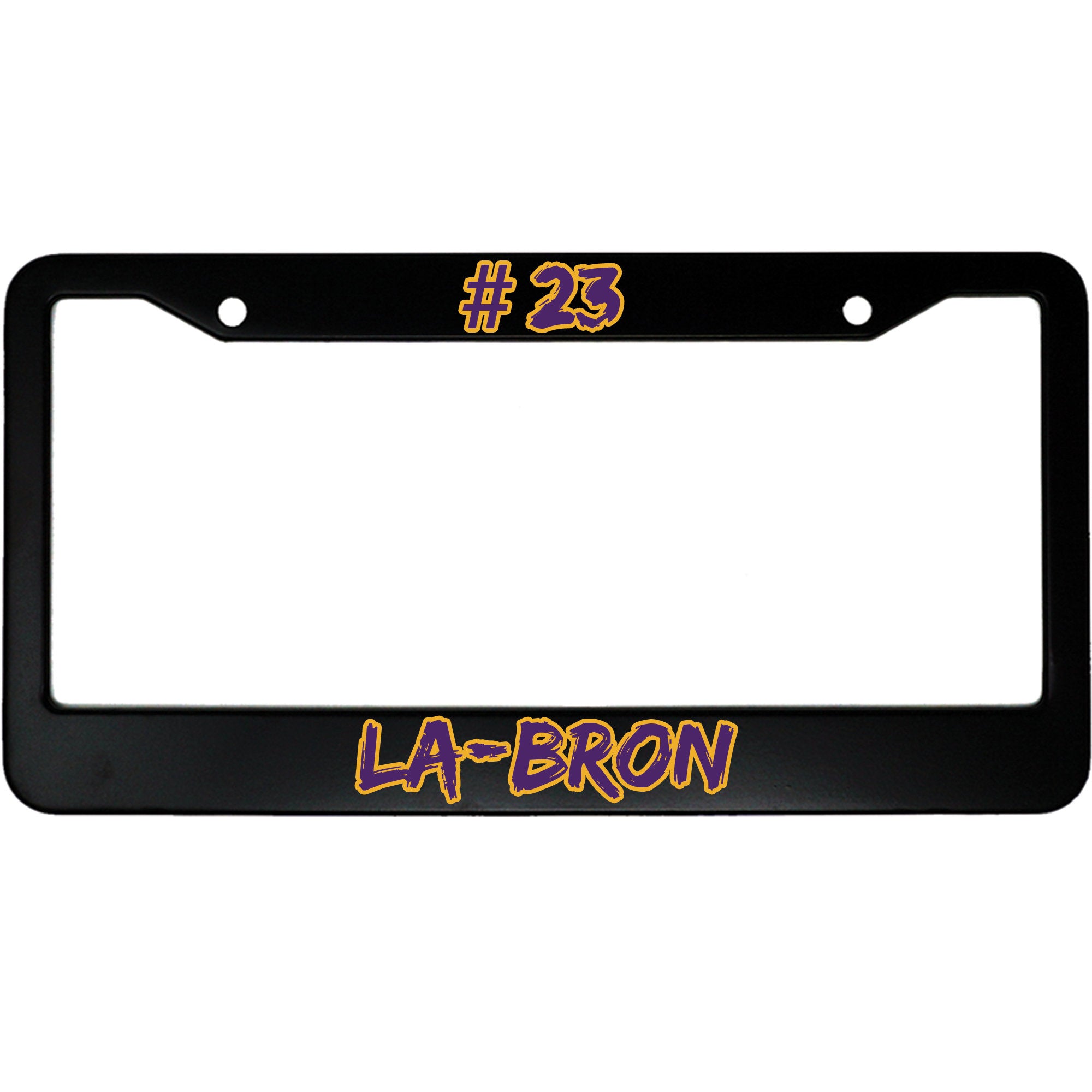 Lebron James 23 La-Bron Aluminum Car License Plate Frame