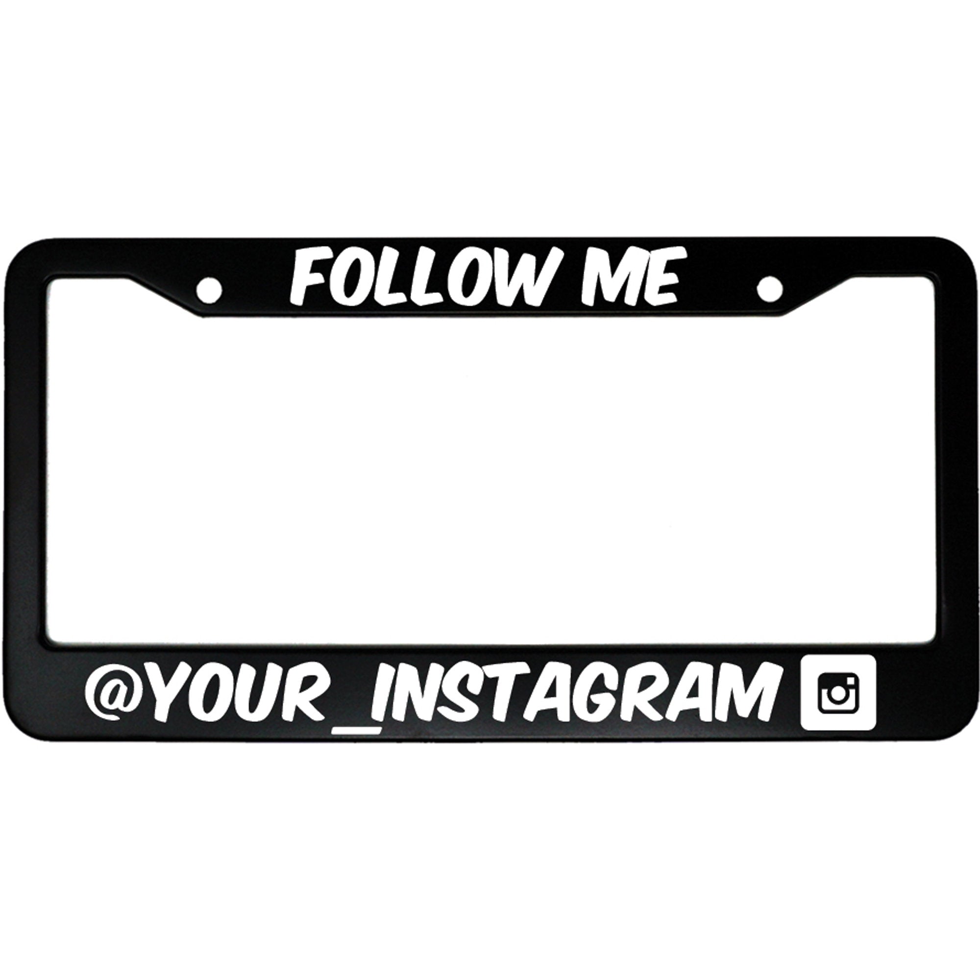 Personalized / Custom Instagram Aluminum Car License Plate Frame