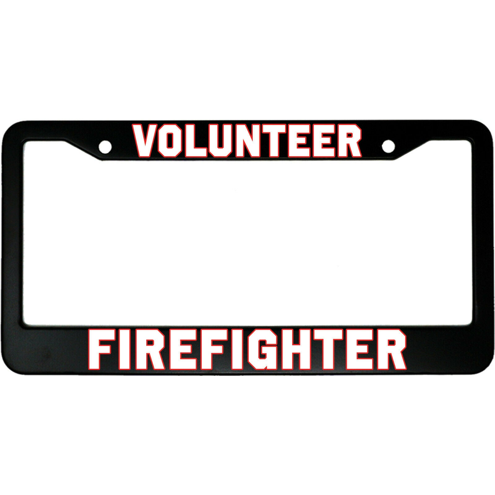 Volunteer Firefighter Aluminum Car License Plate Frame